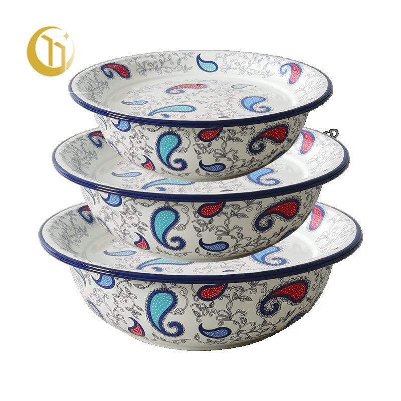 ENAMEL WASH BASIN WITH COVER FULL DECO